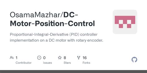 GitHub OsamaMazhar DC Motor Position Control Proportional Integral Derivative PID