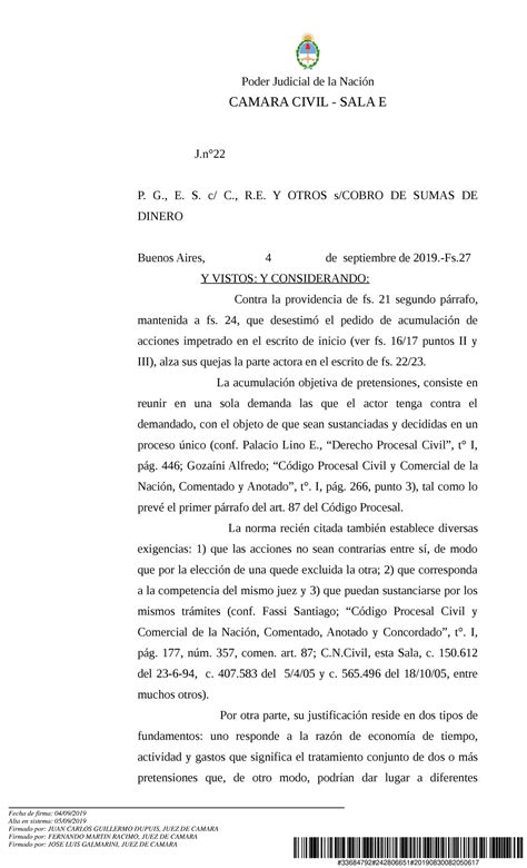 Cnciv Sala E P G E S C C Re Y Otros S Cobros De Sumas De