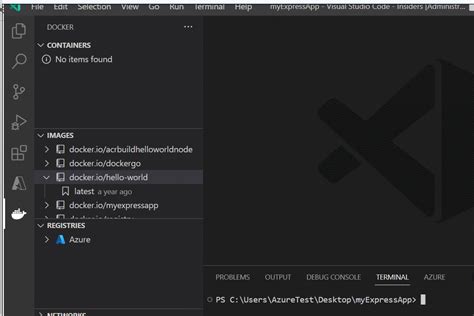 There Is No Running Container In The Containers View For A Short Time