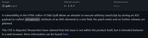 Cross Site Scripting In Quill Issue Mantinedev Mantine Github