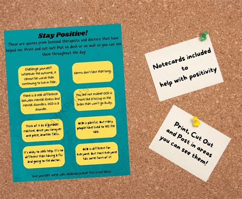 Printable OCD Challenge Guide OCD Journal Sheet Daily Planner For OCD Help Self Help