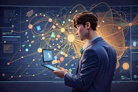 Premium Ai Image A Businessman Harnessing Ai Big Data Digital Neural