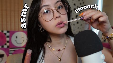 ASMR 1 Hour of Lipgloss Application, Tapping, Kisses, and Mouth Sounds ...