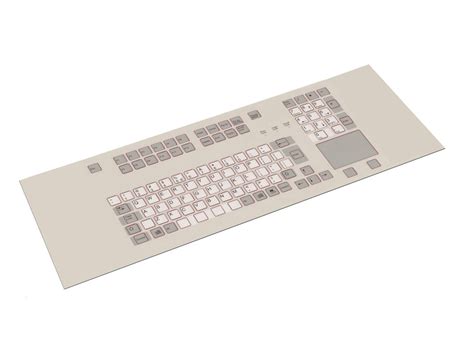Tipro Compact Layout Panel Mount Keyboard With Touchpad Usb K 848 Bou