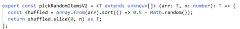 javascript function to pick n random items from array in typescript