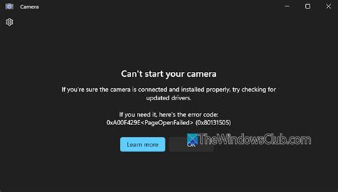 Fix 0xa00f425c Camera Error In Windows 1110
