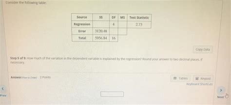 solved onsider the following table source ss df ms test