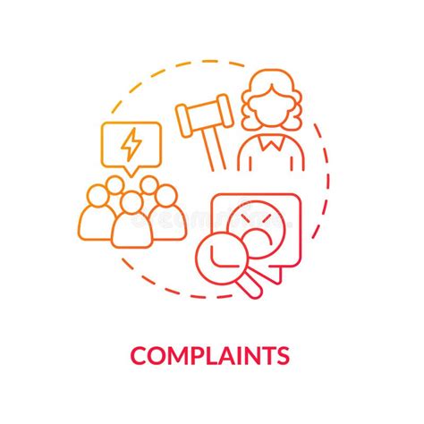 Complaints Red Gradient Concept Icon Stock Vector Illustration Of