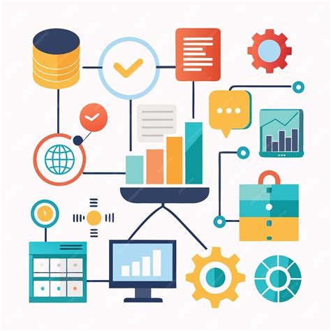 A Colorful Chart Illustrating Data Analysis And Management Premium Ai