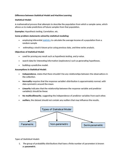 Difference Between Statistical Model And Machine Learning Pdf Machine Learning Statistics