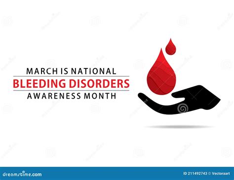 National Bleeding Disorders Awareness Month Stock Vector Illustration Of International