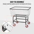 Vevor Wire Laundry Cart Wire Laundry Basket 28 Bushel Heavy Duty W 4