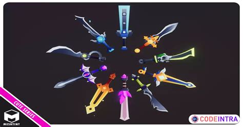 Swords Pack Cute Series 3d Weapons Unity Assets Codeintra