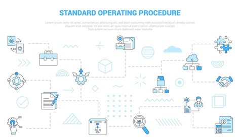 Premium Vector Sop Standard Operating Procedure Concept With Icon Set Template Banner With