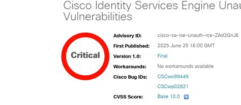 Cisco Iseise Pic Alert Two Critical Rce Flaws Cvss 100 Allow