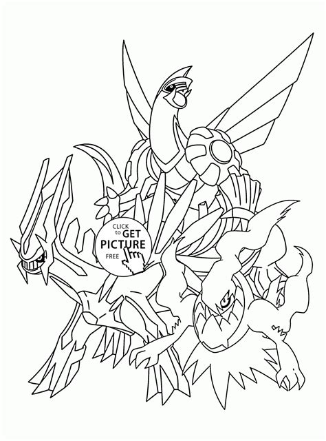 Legendary Printable Legendary Pokemon Coloring Pages Printable