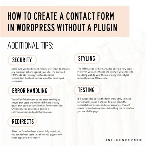 Creating A Contact Form In Wordpress Through Html And Php
