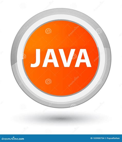 Java Prime Orange Round Button Stock Illustration Illustration Of Prime Development