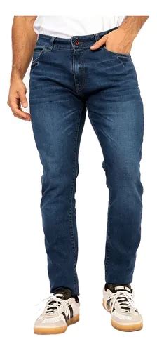 Pantalón De Mezclilla Escudos Marca Goga Slim Fit De Hombre Envío Gratis