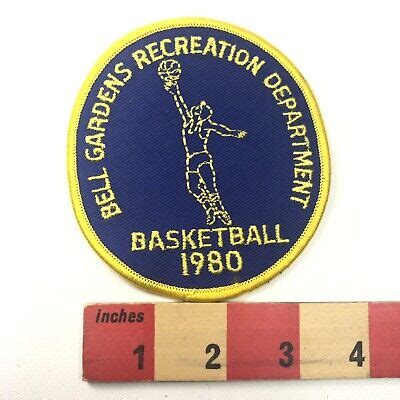 Vtg 1980 Bell Gardens Recreation Department Basketball Patch 92h3 Ebay