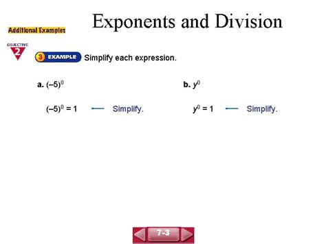 COURSE 3 LESSON 7 3 Exponents And Division