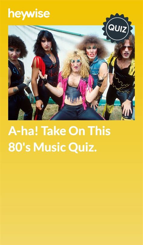 A-ha! Take On This 80's Music Quiz. - Heywise | Personality quizzes ...