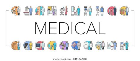 Medical Technician Icons Set Vector Architect Stock Vector Royalty Free 2411667905 Shutterstock