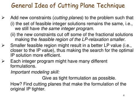 Ppt Cutting Plane Technique For Solving Integer Programs Powerpoint