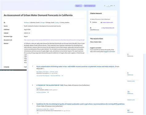 Policy Citation Index Web Of Science