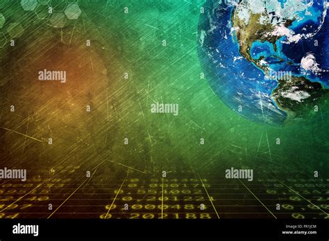 Earth Globe With Numbers Stock Photo Alamy