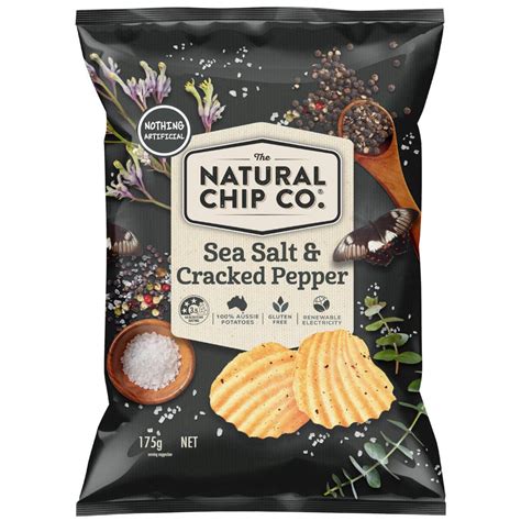 The Natural Chip Co Sea Salt And Cracked Pepper Chips 175 G Online At