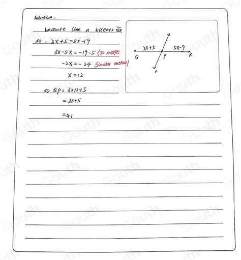 Solved If Line N Bisects Overline QR Find QP N Math