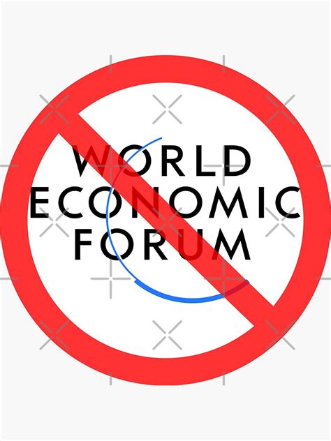Wef World Economic Forum Sticker For Sale By Thefoolsgallery Redbubble