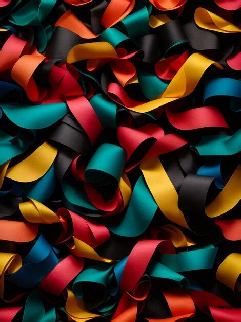 Premium Ai Image Colorful Paper Torn Pattern