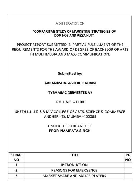 Project Report Submitted In Partial Fulfillment Of The Requirements For The Award Of Degree Of