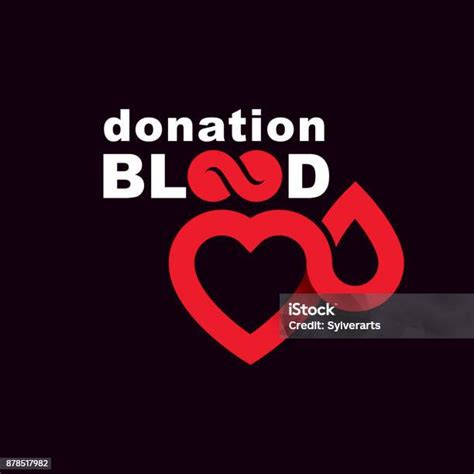 혈액 기부 비문 흰색 절연 및 벡터 붉은 혈액으로 만든 상품 심장 모양 및 무한대 기호 자선 단체에 대 한 의료 테마 그래픽 기호 사용합니다 감정에 대한 스톡 벡터 아트 및