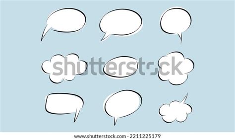 Set Dialog Boxes Different Variants Hand Stock Vector Royalty Free 2211225179 Shutterstock