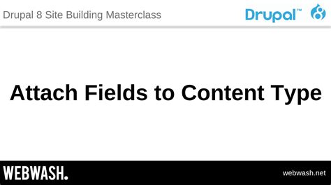 Attach Fields To Content Type Webwash