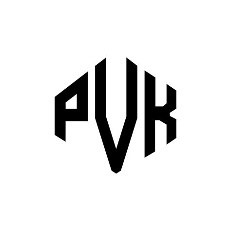 Pvk Letter Logo Design With Polygon Shape Pvk Polygon And Cube Shape Logo Design Pvk Hexagon