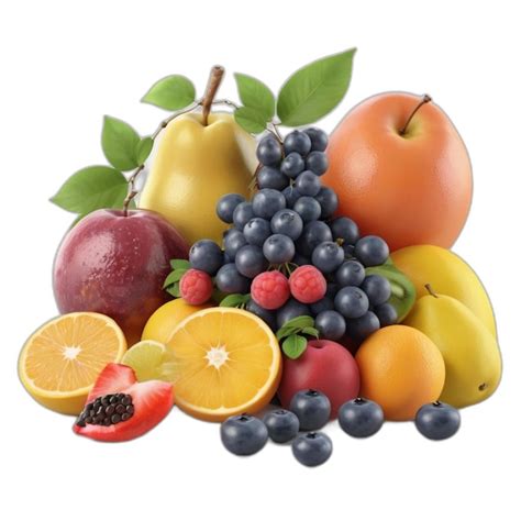 Mix Fruit Psd On A White Background Premium Ai Generated Psd