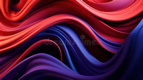 Vibrant Abstract Blue And Purple Waveform With Fluid Motion And Colorful Gradients Stock Image