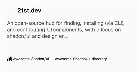 21stdev Your Hub To Find Build And Share Ui Components Tailored