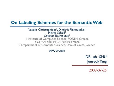 Ppt On Labeling Schemes For The Semantic Web Powerpoint Presentation