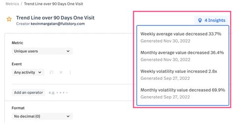 Metric Insights Fullstory Help Center