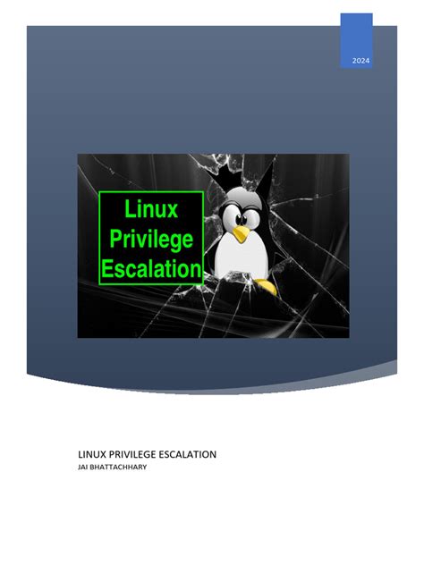 Linux Privilege Escalation Pdf Sudo Computer File