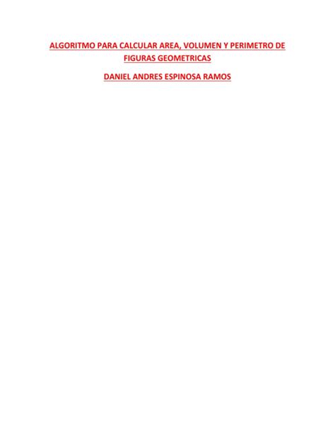 Algoritmo Para Calcular Figuras Y Solucion Del Problema Pdf Algoritmo Para Calcular Figuras Y Solucion Del Problema Pdf