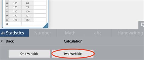 Casio Classpad Guidance Linear Regression Correlation Coefficient