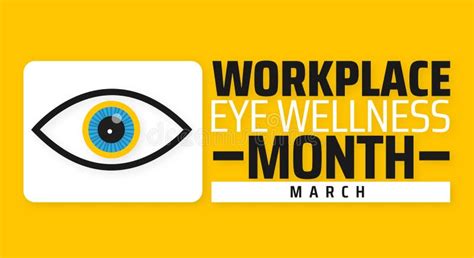 Workplace Eye Wellness Month Background Banner Or Poster Design