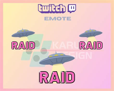 1 Twitch Emote Alien Raid Emote Ufo Emote Raid Emote Alien Emote