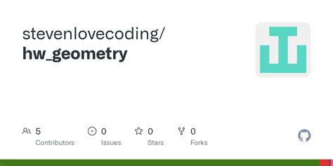 Github Stevenlovecodinghwgeometry